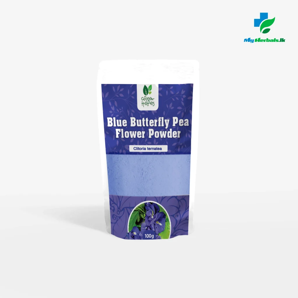 GREEN HOPES Blue Butterfly Pea Flower Powder - MyHerbals.lk